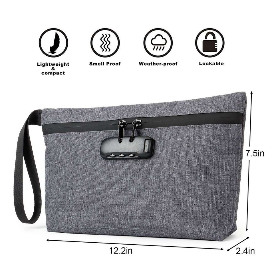 Waterproof New odor Smell Proof Case Bag With Security Combination Lock ...