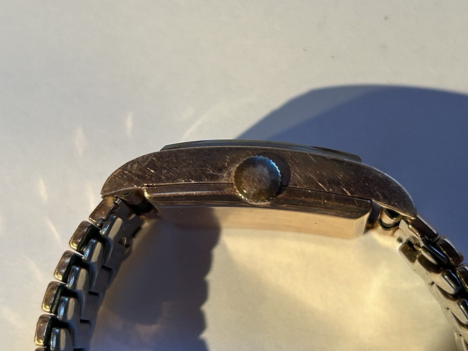 Vintage Men’s MIDO Solid 14K Rose Gold Men’s Watch Art Deco Tank Style ...