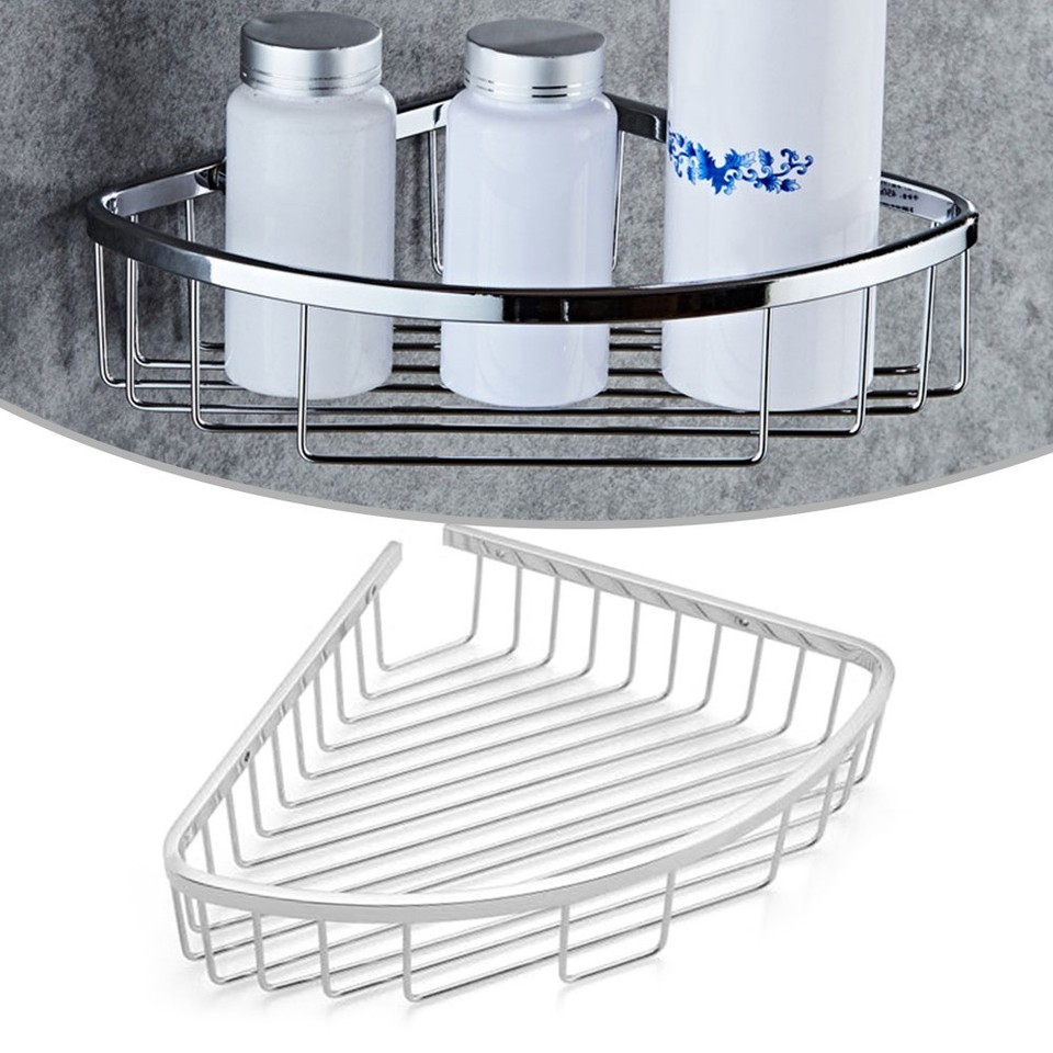 For Bathroom Rustproof Corner Shelf Bathroom Storage Rack 6cm Deep ...