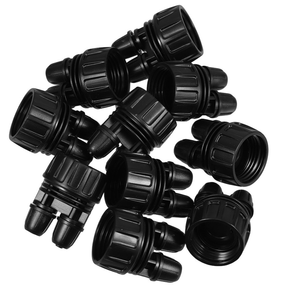 10 Pcs Drip Irrigation Converter Dual Locking PVC Hose Connector for ...
