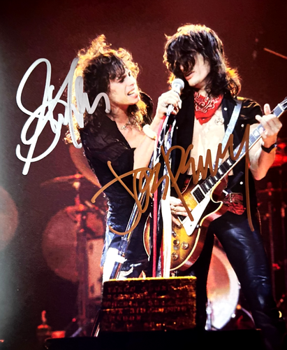 AEROSMITH (Steven Tyler, Joe Perry) Signed 8x10" Authentic Autographs w ...