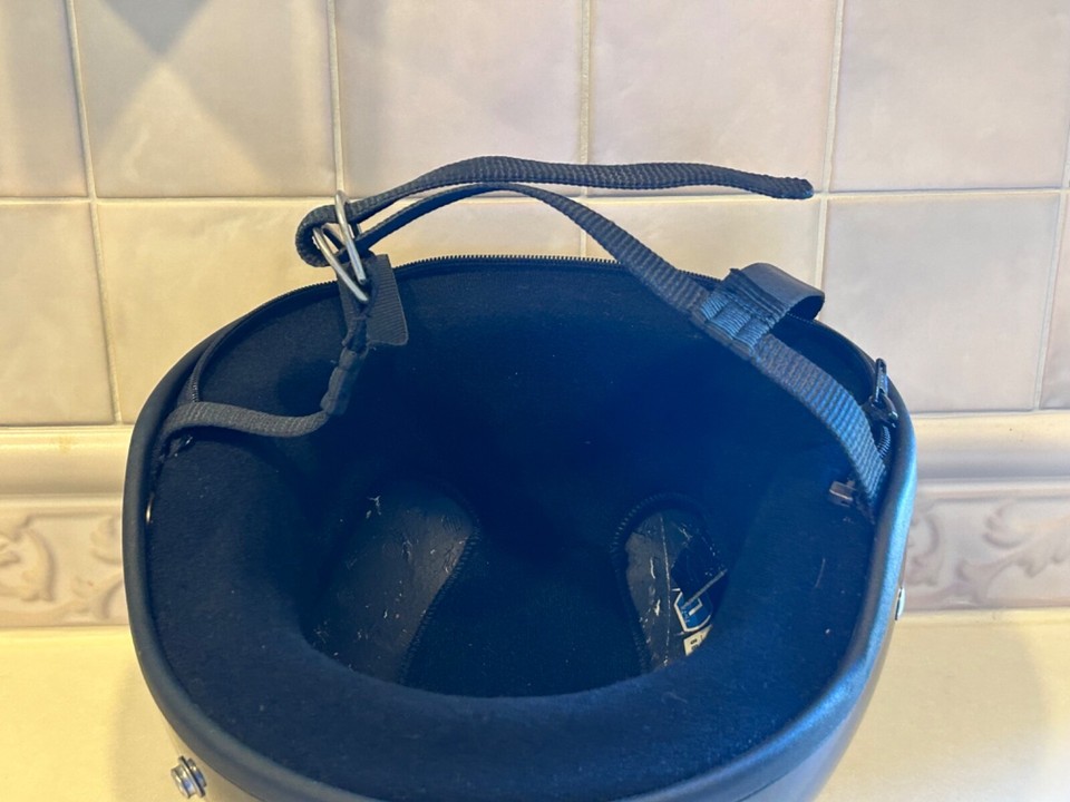 VTG L Shoei W-3 ST-Cruz Police Style Half Motorcycle Helmet Chin Strap ...