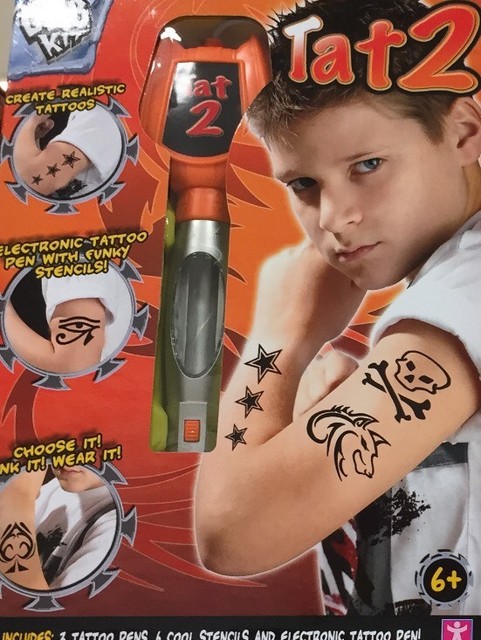 Boys Tat2 Tattoo Stencil Kit Temporary Body Designs Children With ...