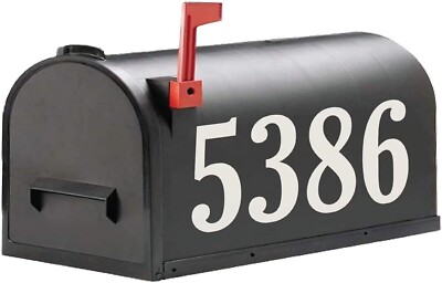 New! Reflective White 6" Mailbox Numbers Sticker Decal Die Cut, 2 Sets ...