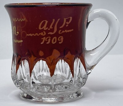 Antique Ruby Red Flash Glass 1909 Alaska Yukon Pacific AYP Expo 1909 ...