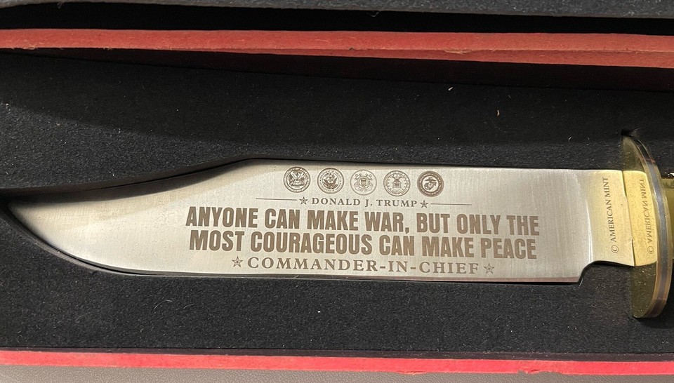 President Donald Trump Head of State Stainless Steel Bowie Knife Brand ...