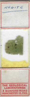 Augite Petrographic Microscope Slide for Polariscope | eBay