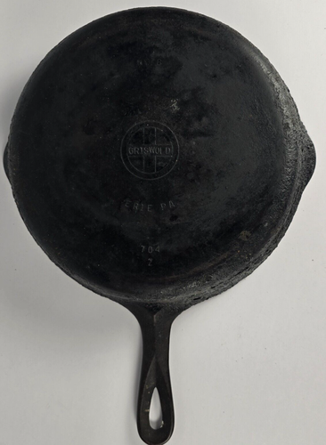 LEVEL GRISWOLD 8 CAST IRON SKILLET 704 Z SMALL LOGO ERIE PA | eBay