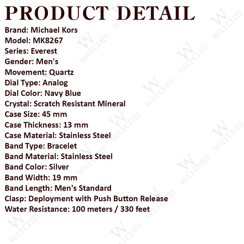 New Michael Kors MK8267 Everest Gold Tone Stainless Steel Bracelet Men ...