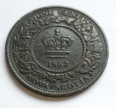 1862 NOVA SCOTIA (CANADA) 1 CENT - LARGE ONE CENT **SCARCE** | eBay