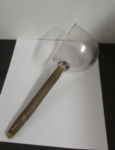 ANTIQUE GLASS CANNING DIPPER WITH WOODEN HANDLE GREAT FARM HOUSE ...