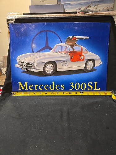 Mercedes Benz 300 SL Gullwing Metal Tin Sign - Man Cave Wall Hanger 12 ...
