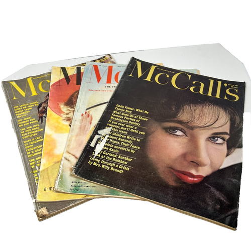 Lot of 4 VTG McCalls Glamour Fashion Magazine 1963 1958 1962 | eBay