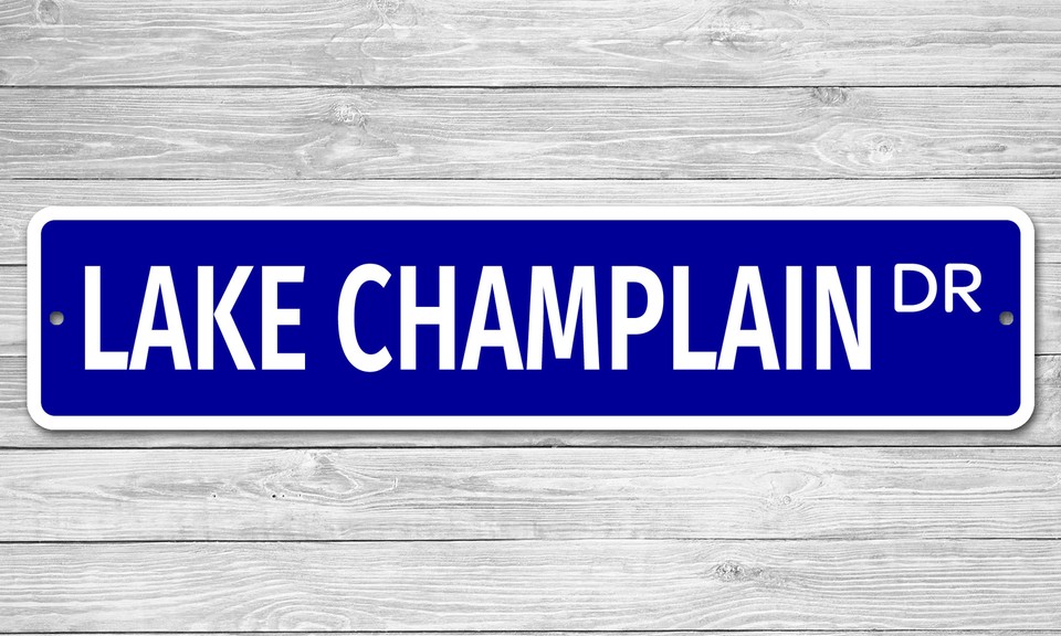 6503 SS Lake Champlain 4" x 18" Novelty Street Sign Aluminum | eBay