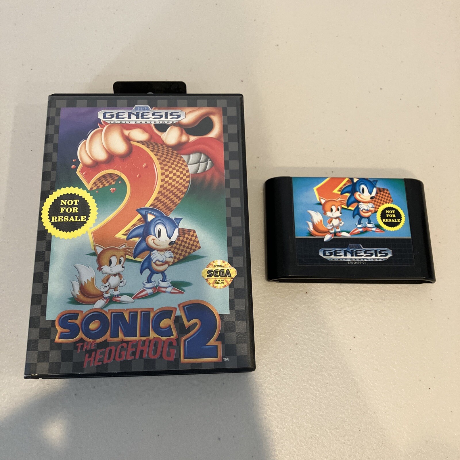 Sonic the Hedgehog 2 (Sega Genesis, 1992) Game And Case Not For Resale ...