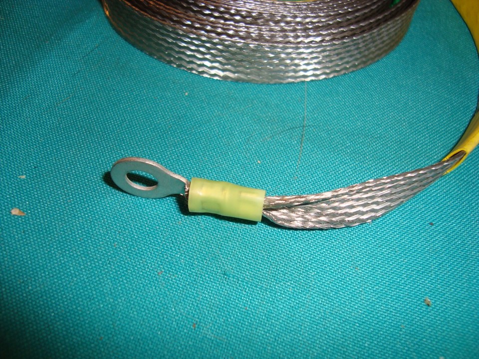 5/8" BRAIDED GROUND STRAP GROUNDING Tinned Copper Flat Braid *12 feet ...