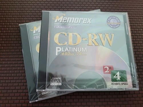 MEMOREX CD-RW PLATINUM 650MB 74 MINUTES LOT OF 2 | eBay