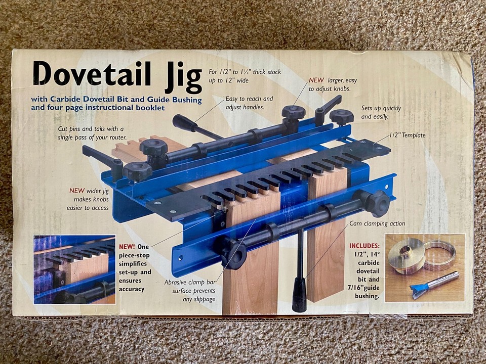 Rockler Dovetail Jig & Through Dovetail Template Woodworking Kit: New ...