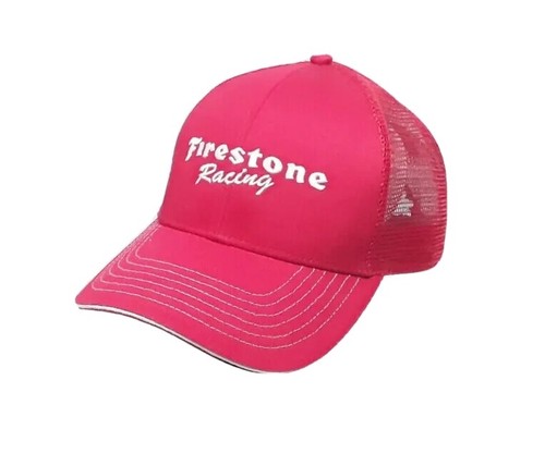 Firestone Racing Trucker Hat Cap Mesh Back Adjustable K Products Red ...