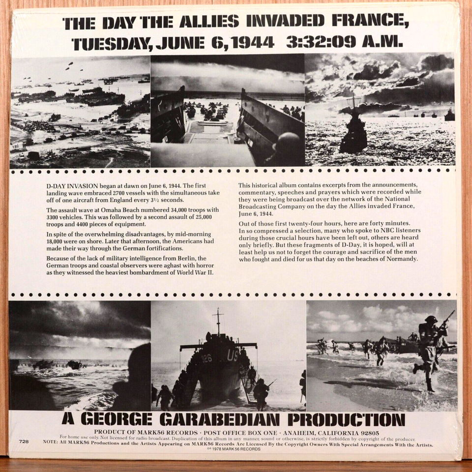D-Day: The Day The Allies Invaded France LP Mark 56 Garabedian 1978 ...