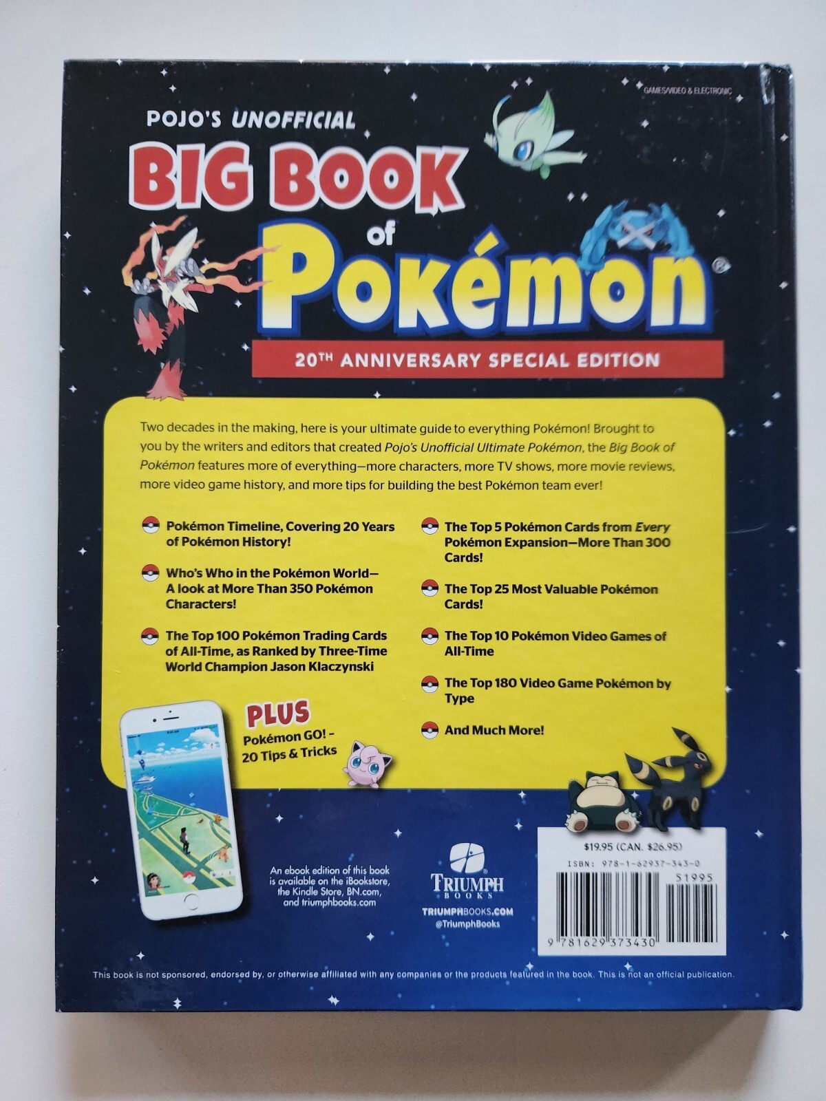 Pojo's Unofficial Big Book of Pokemon by Triumph Books (2016, Hardcover ...
