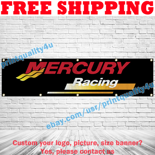 Mercury Racing Banner Flag 2x8 ft Car Racing Show Garage Sign Wall ...