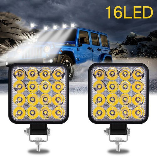 Car LED Bar Worklight MINI 16SMD Round Square Work Light 12V Auto LigSL ...