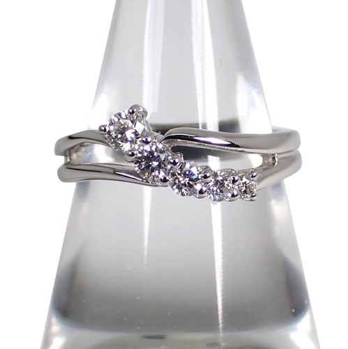 [Utilisé] Bague diamant Pt900/0,38 ct taille US6,5-7 [G225-45] | eBay