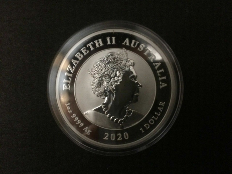 2020 $1 Australian 1oz Bull and Bear .999 Silver Bullion Coin Fine ...