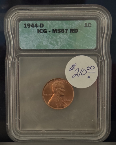 1944-D Lincoln Wheat Penny MS67 RD (ICG Certified) | eBay