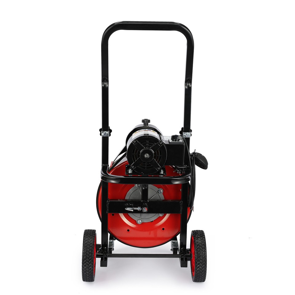 100' x 1/2" Drain Cleaner Electric Sewer Snake Cleaning Machine 110V w ...