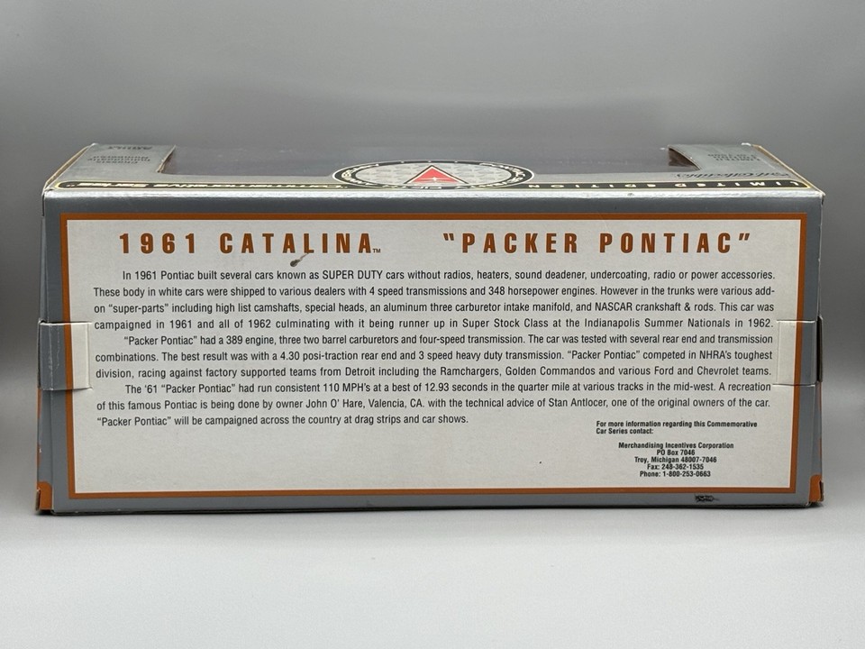 1/18 ERTL AMERICAN MUSCLE PACKER PONTIAC 1962 PONTIAC CATALINA WHITE ...