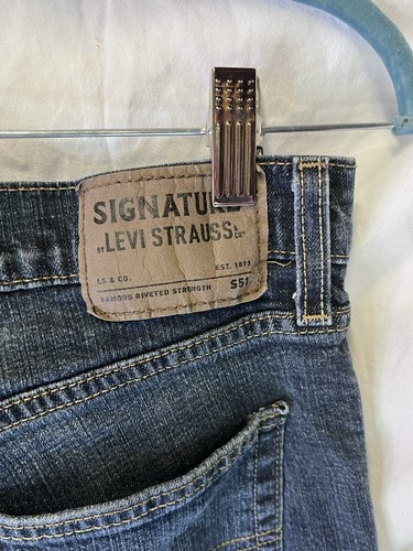 Levi's Signature Jeans S51 Straight Fit Blue Mens 34W 30L Stretch Denim ...