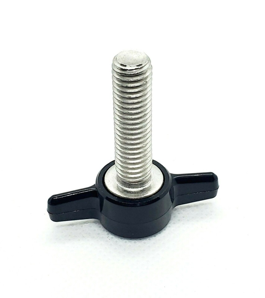 M6 Thumb Screw T Bolts Black Plastic Tee Wing Knob Stainless Steel 6mm ...
