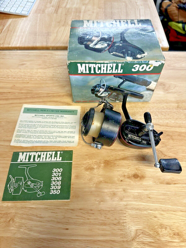 Vintage Mitchell 300 Fishing Reel With/ Box and Manual | eBay