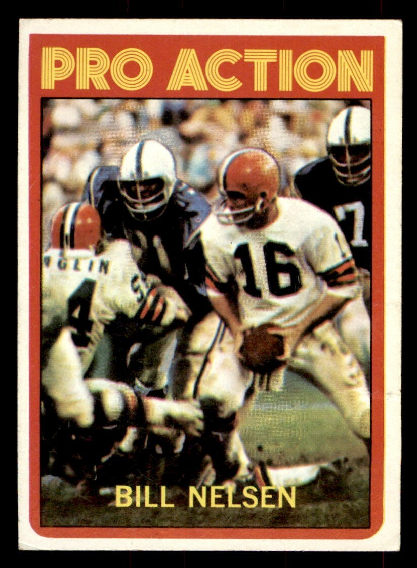 1972 Topps Football #130 Bill Nelsen Pro Action VG | eBay
