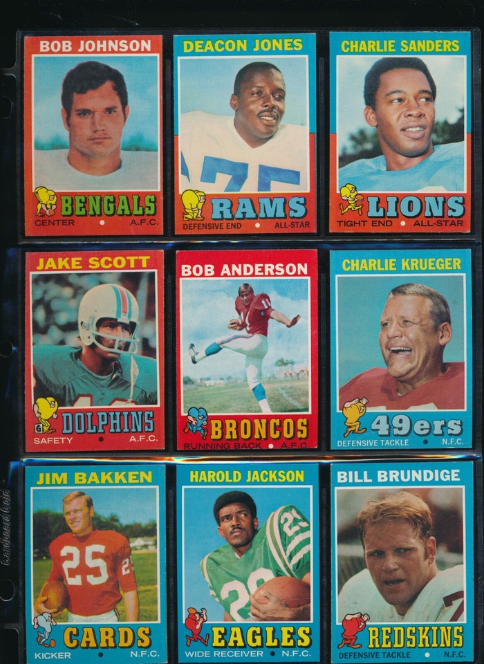 1971 TOPPS FOOTBALL COMPLETE SET 1-263 NM+ 43 PSA GREENE RC BRADSHAW RC ...