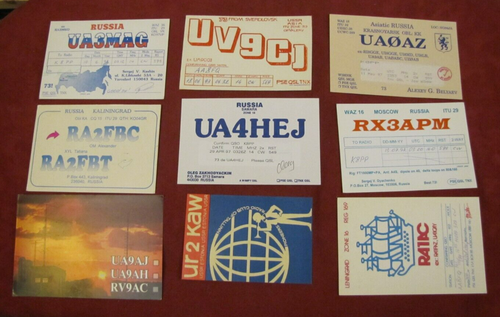 Lot of 29 Amateur Ham Radio QSL call cards or post cards (vintage ...