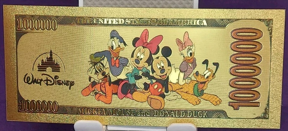 Disney Pluto Gold Foil Dollar Note | eBay