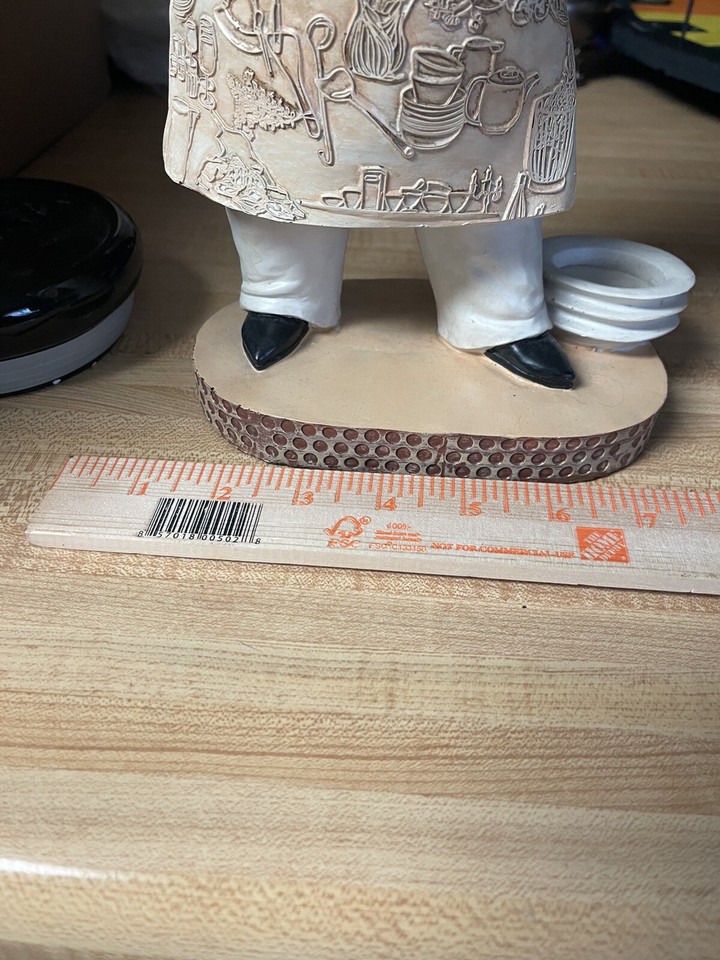 Vintage Fat Italian French Statue With Chalk Board Chef Cooking Bon ...