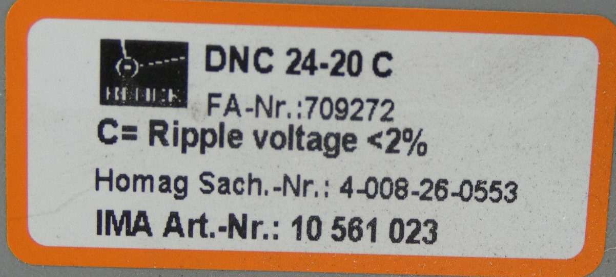 Block DC-Versorgung DCN24-20C | VDE 0570/EN 61558 | 24V | 50-60Hz | UL ...