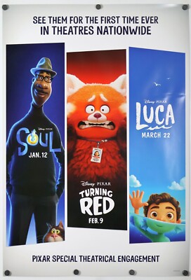Pixar Rerelease Turning Red Soul Luca - original DS movie poster 27x40 ...