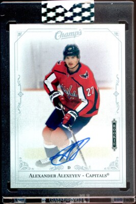 Alexander Alexeyev 2020-21 Upper Deck Clear Cut Champs On-Card RC Auto ...