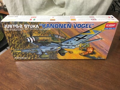 Academy JU87G-2 Stuka "Kanonen Vogel" 1/72nd Scale 12404 Model Kit Mint ...