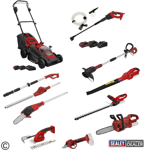 Cordless Garden Maintenance Machinery Power Tools Deluxe Set 20V 4Ah ...