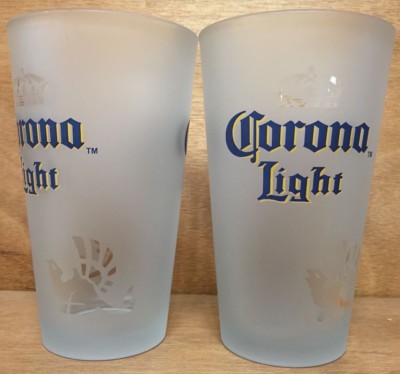 Corona Light Frosted Beer Glass - 16 oz Pint Glass - New & F/S - One (1 ...