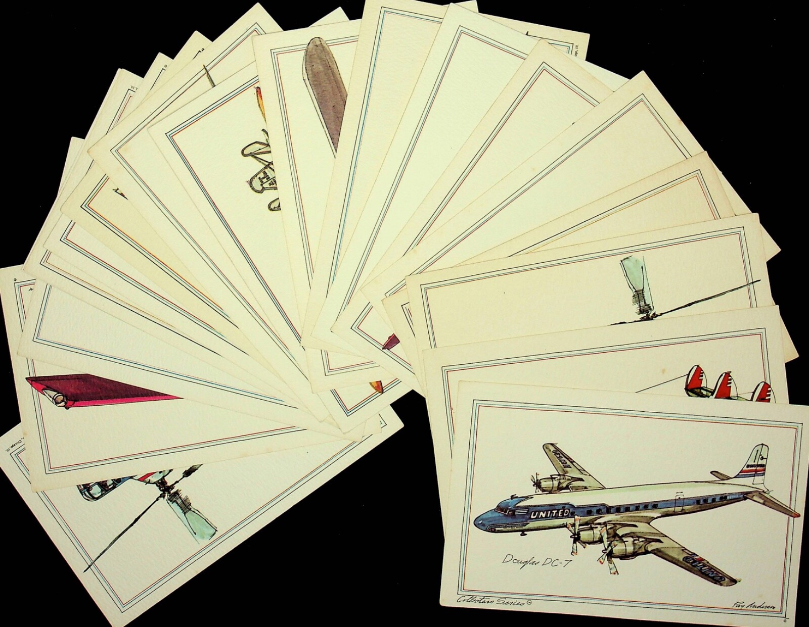 VINTAGE LOT OF 17 ROY ANDERSON COLLECTOR'S SERIES SIGNATURE POSTCARDS ...