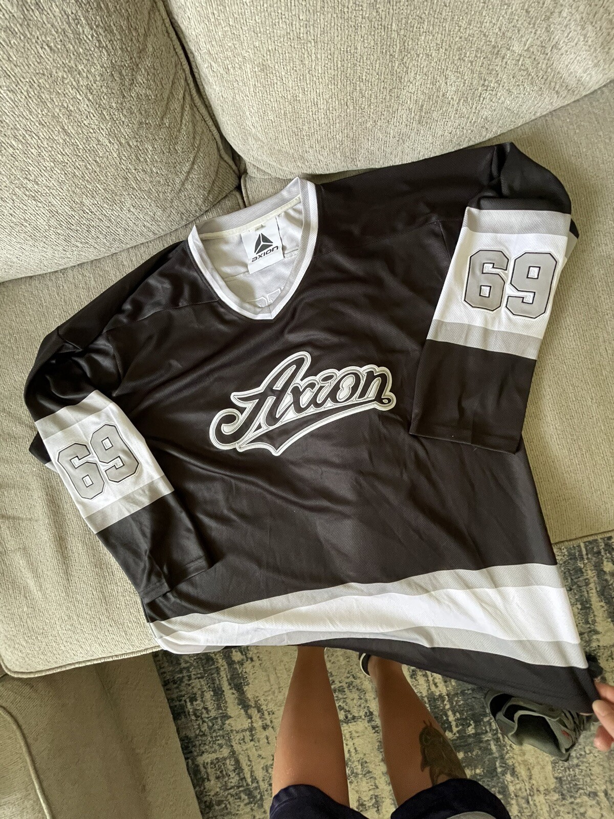 Vintage Axion Footwear Jersey Black And White - Gem