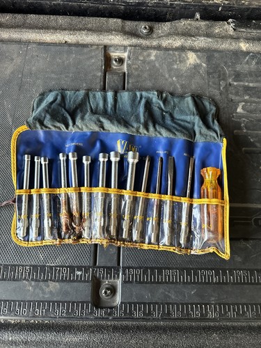VACO #90000 Vacombo 14 Pc. Set Nut & Screw Drivers w Tool Roll Up ...