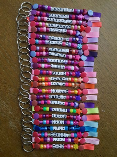Personalised Keyrings Party bags keychain School bag Present | eBay UK